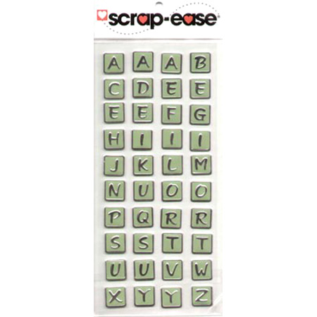 Green Adhesive Backed Metal monogram Letters – Scrap-Ease ...