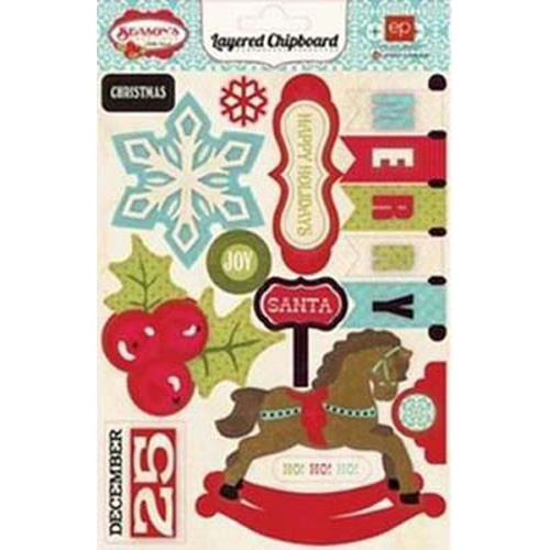 Season’s Greetings Layered Chipboard Stickers – Echo Park ...