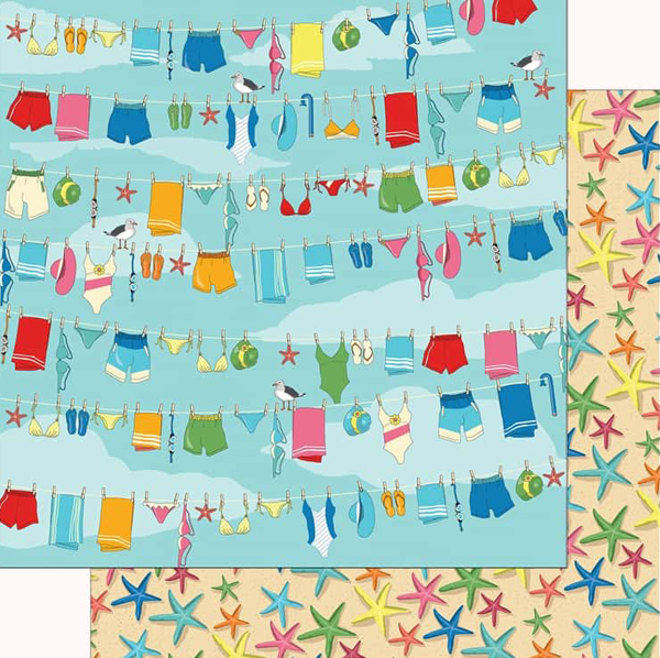 Summer Splash Beach Day Paper – Carta Bella – scrapbookoutlet.net