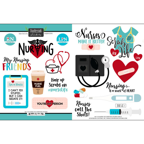Nurse/RN/LPN Sticker – Scrapbook Customs – scrapbookoutlet.net
