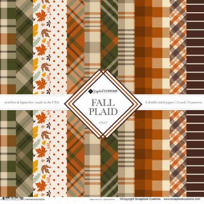 Fall Plaid Paper Pack – Scrapbook Customs – scrapbookoutlet.net