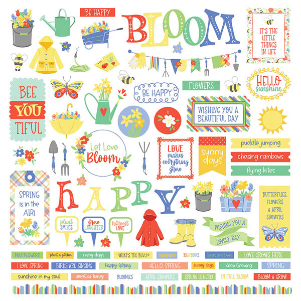 Showers & Flowers Element Sticker – PhotoPlay – scrapbookoutlet.net